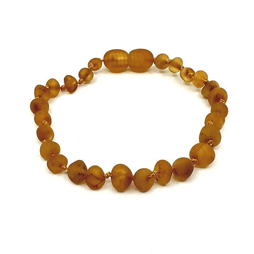 Amber Teething Bracelet – Honey - Raw Bead | Baltic Ambers Masters