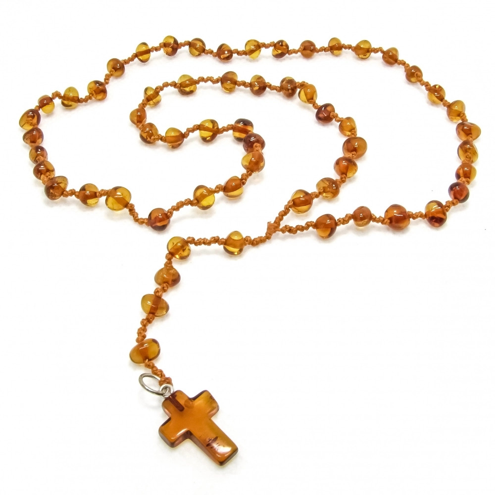 Amber Rosary Beads - Cognac - Polished Beads | Baltic Ambers Masters